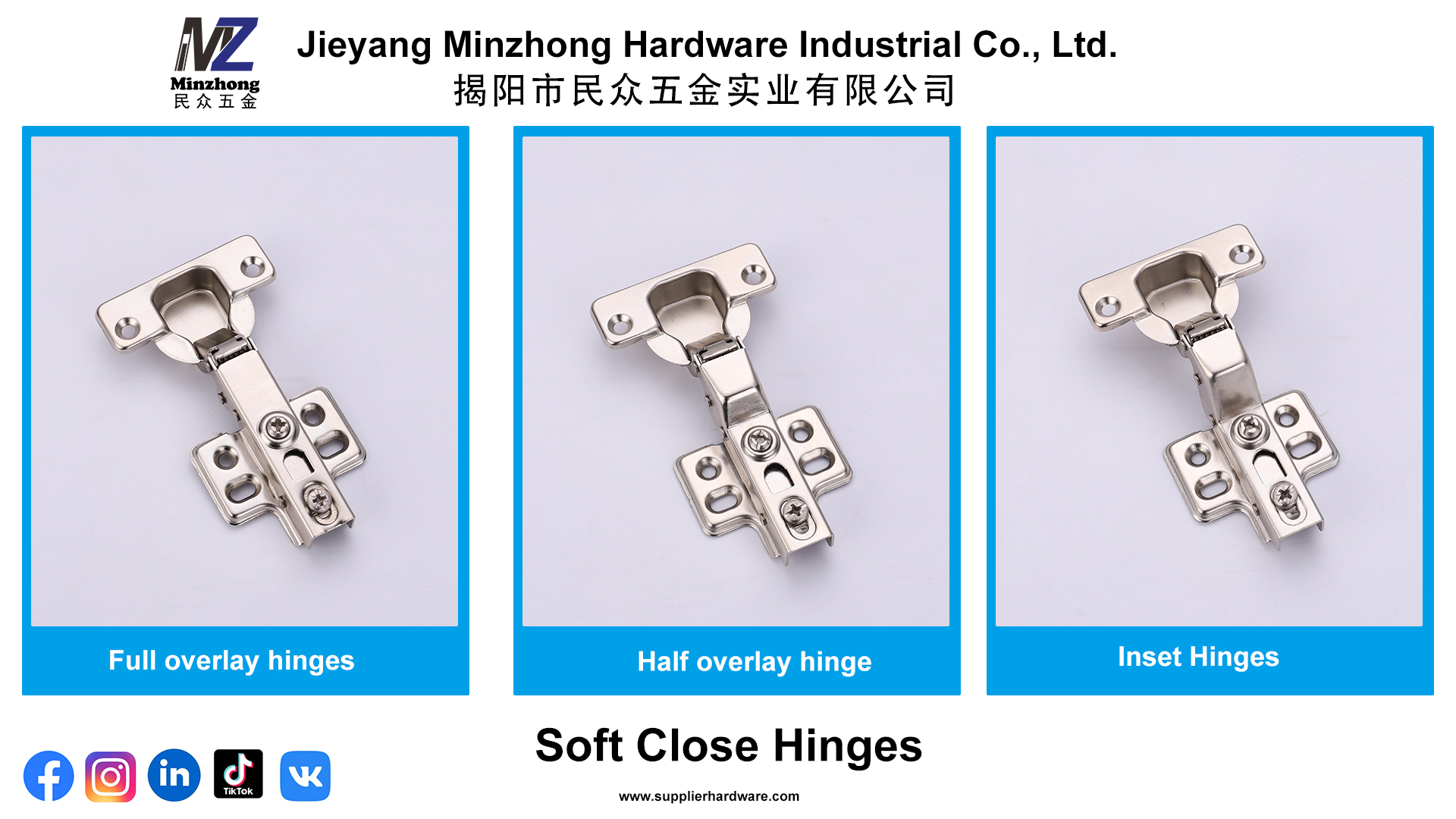 Types of Soft Close Hinges - Minzhong Hardware